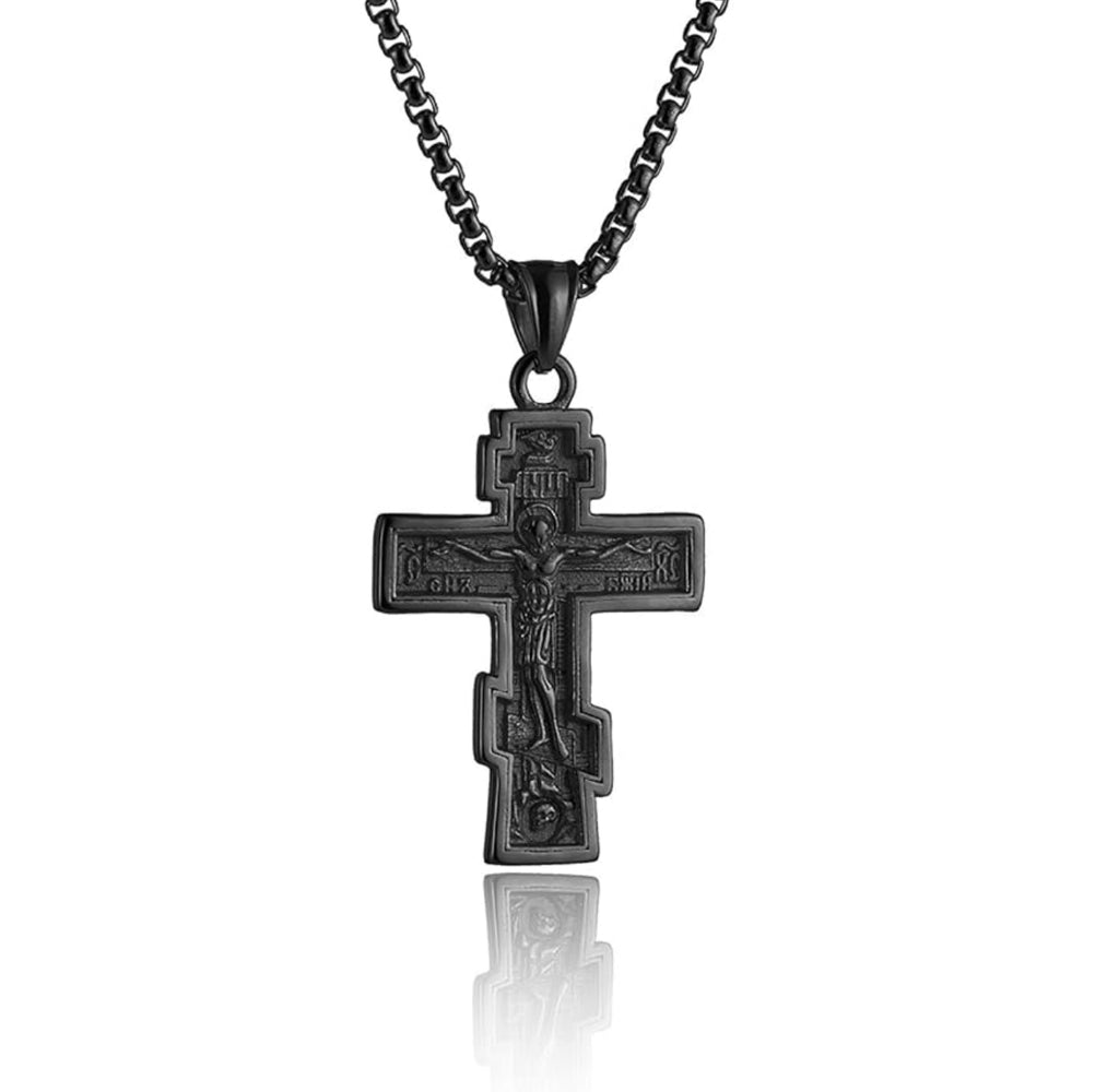 Orthodox Cross Necklace Stainless Steel Chain | Orthodox Depot