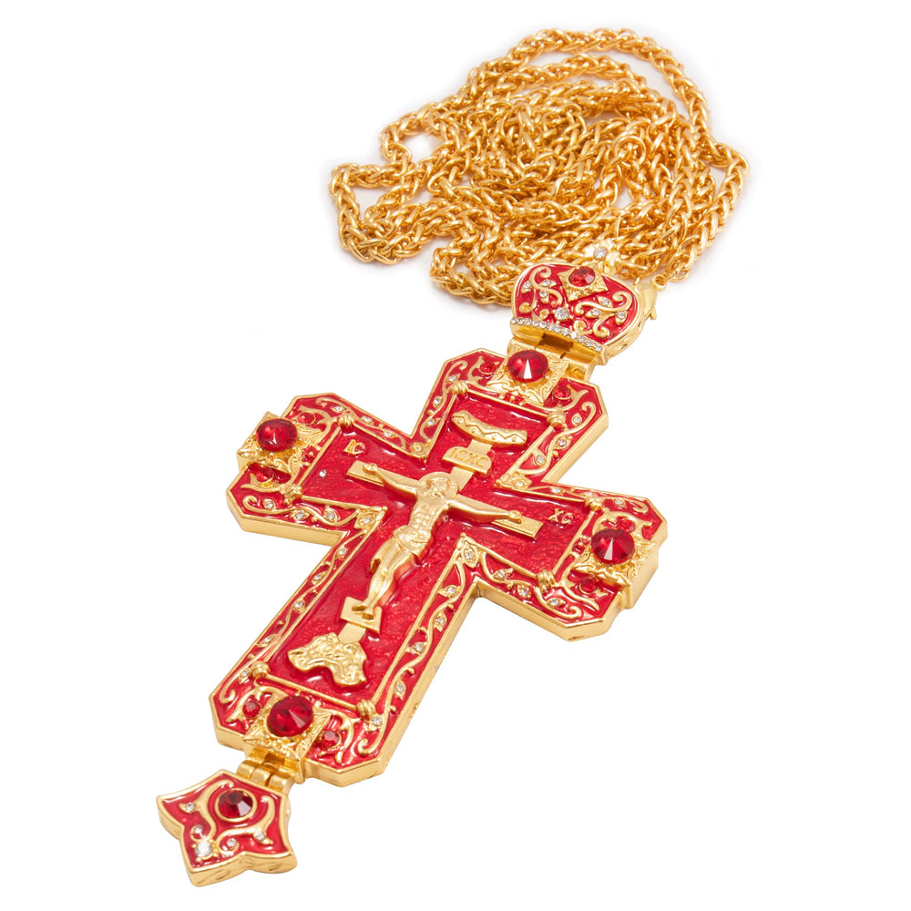 Enamel Color Gold-Plated Orthodox Pectoral Crosses with Chain ...
