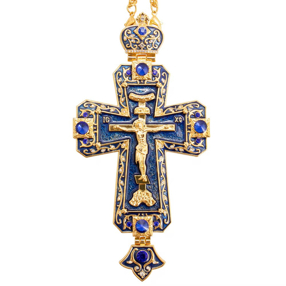 Enamel Color Gold-Plated Orthodox Pectoral Crosses with Chain ...