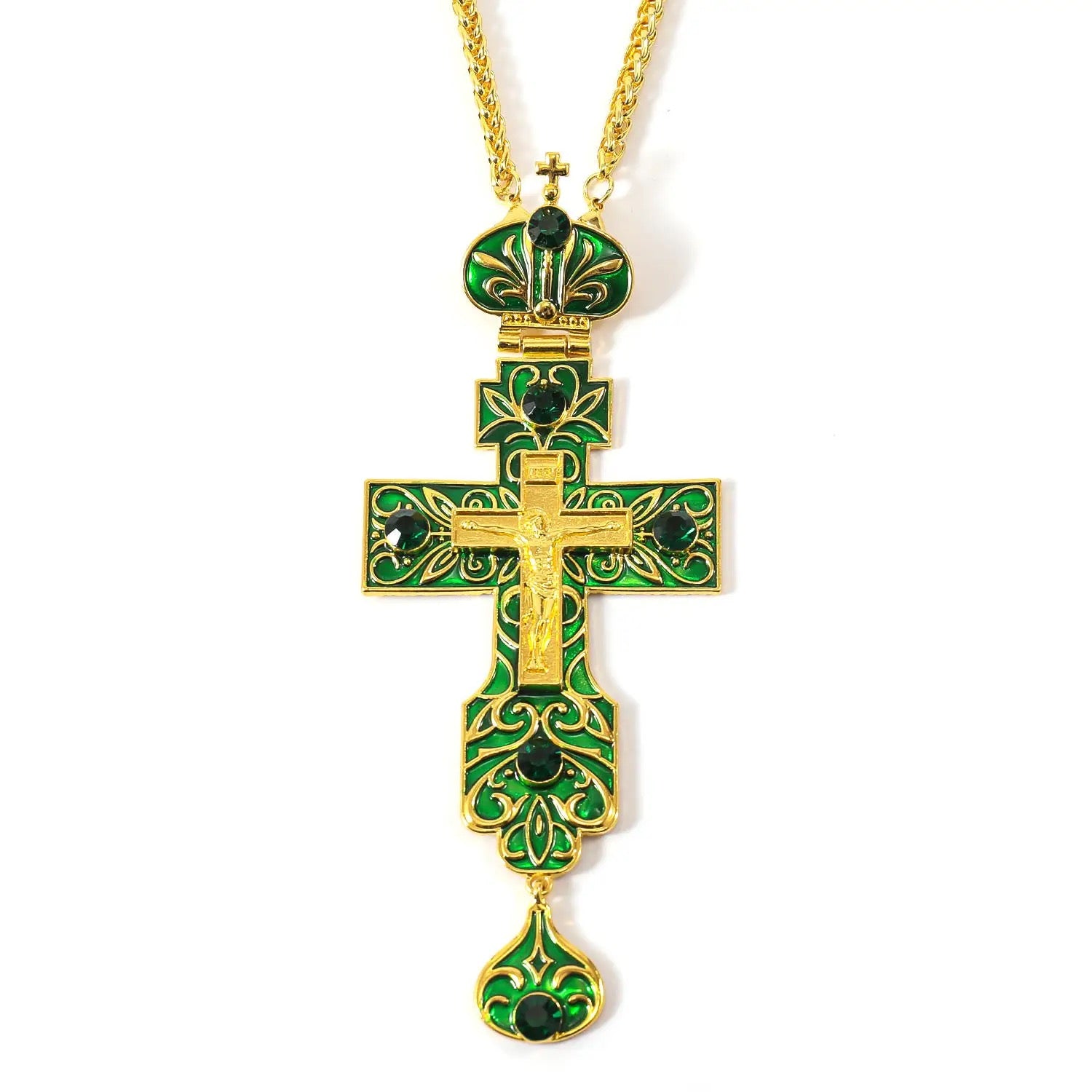 Orthodox Jeweled Pectoral Crosses (5 Colors) — Orthodox Depot