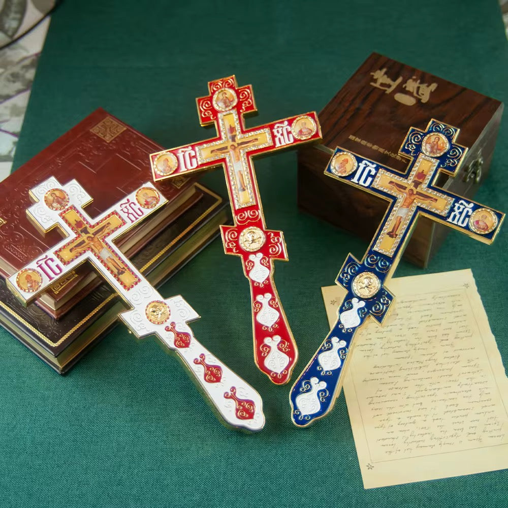 Orthodox Hand Cross with Stand (4 Colors) — Orthodox Depot