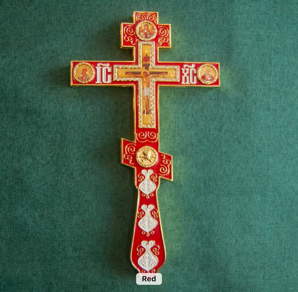 Orthodox Hand Cross with Stand (4 Colors) — Orthodox Depot