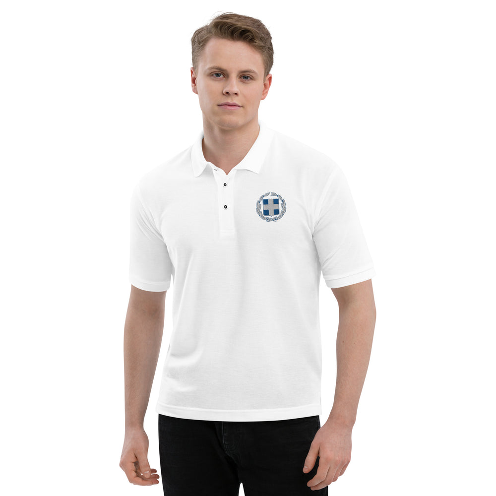 Premium Embroidered Greek Cross Polo Shirt | Orthodox Depot