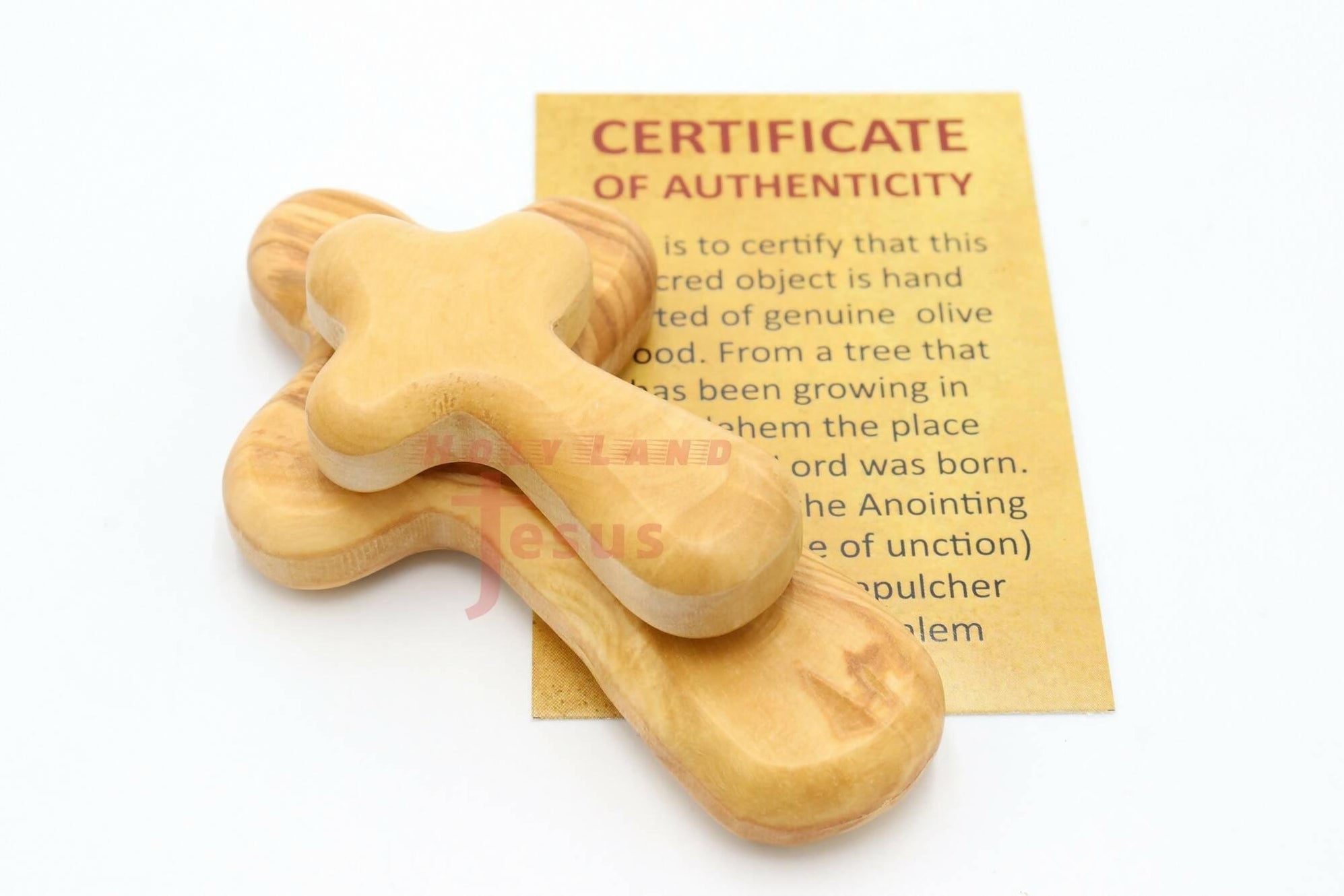 Olive Wood Hand Cross Set | Holy Land Jerusalem Gift — Orthodox Depot