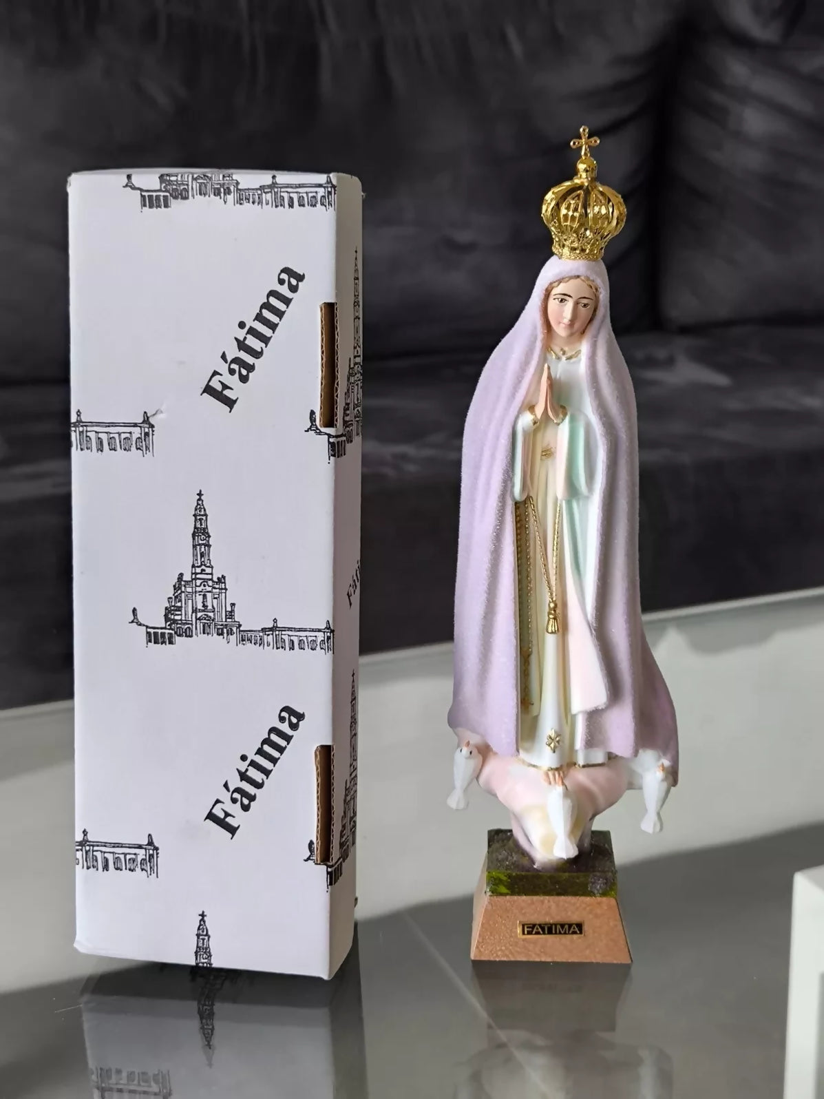Our Lady of Fatima 21.65" Change Color Statue Religious Figurine Mary ...