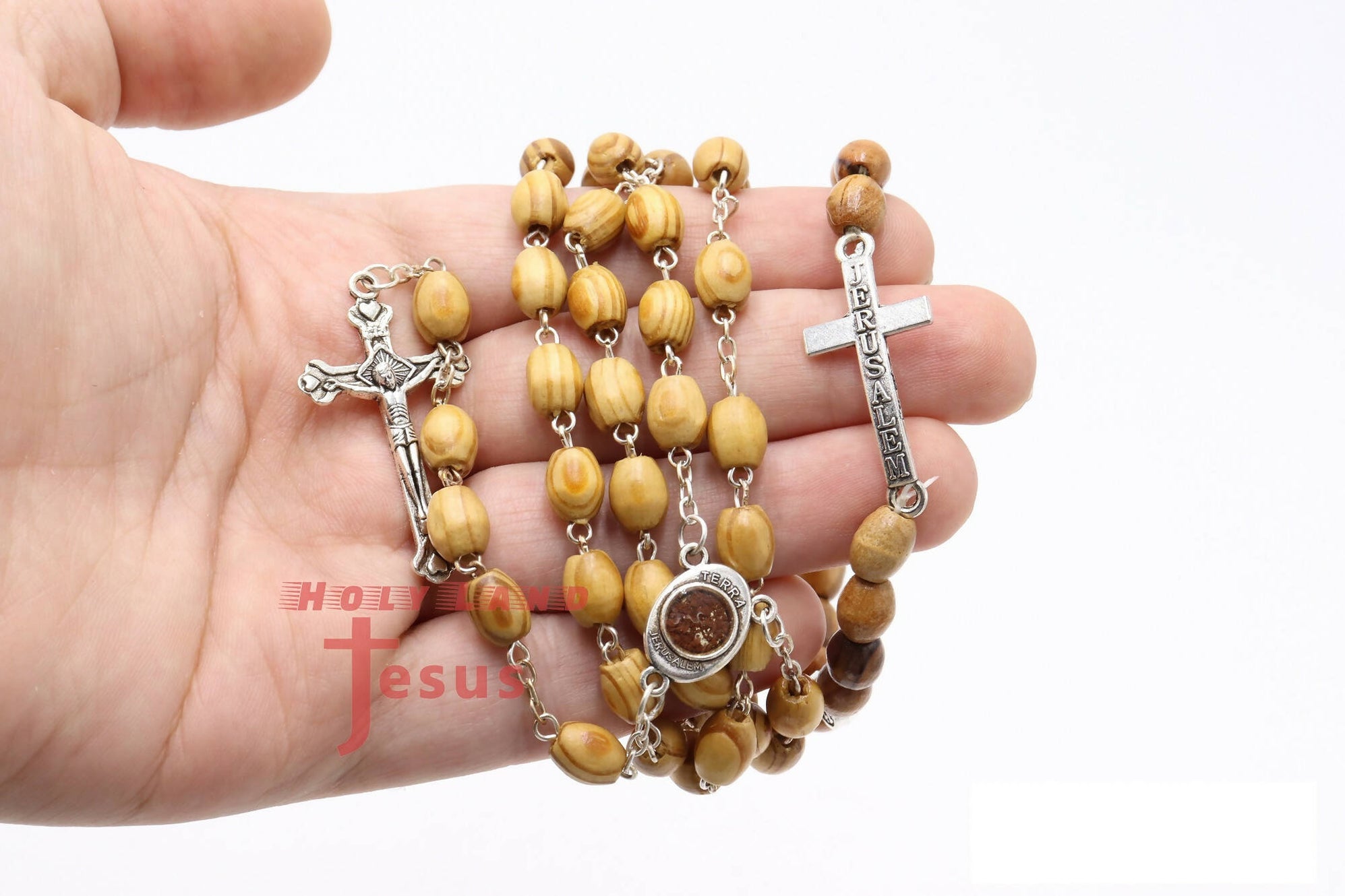 Handmade Rosary with Bracelet | Holy Land Jerusalem Cross — Orthodox Depot