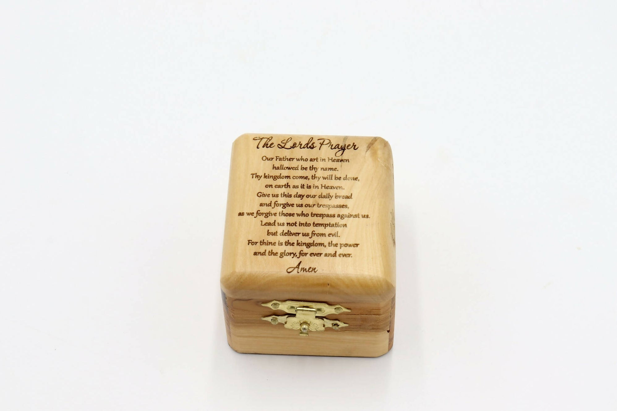 Hand Carved Olive Wood Box | The Lords Prayer Gift - Holy Land ...