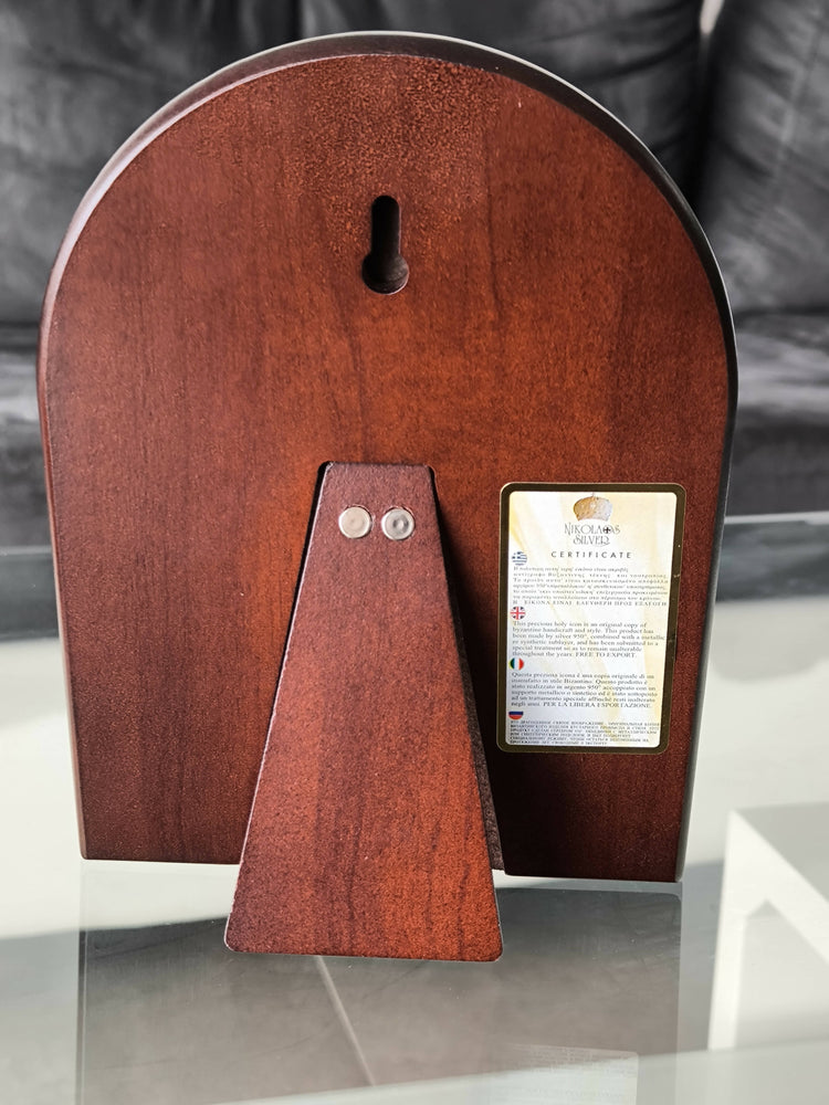 Christ Jesus Icon 13x 9.84 inch Handicraft hanging \ standing Gold Sil ...