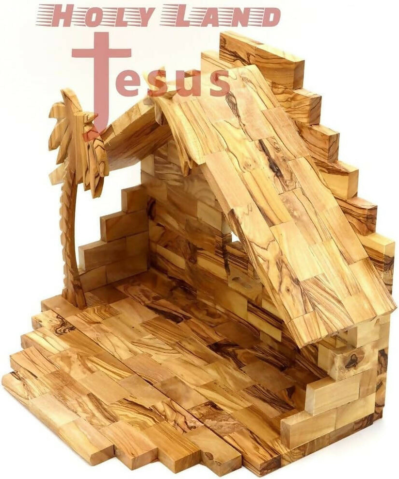 Nativity Christmas Empty Carved on Olive Wood Hand Bethlehem Made From ...