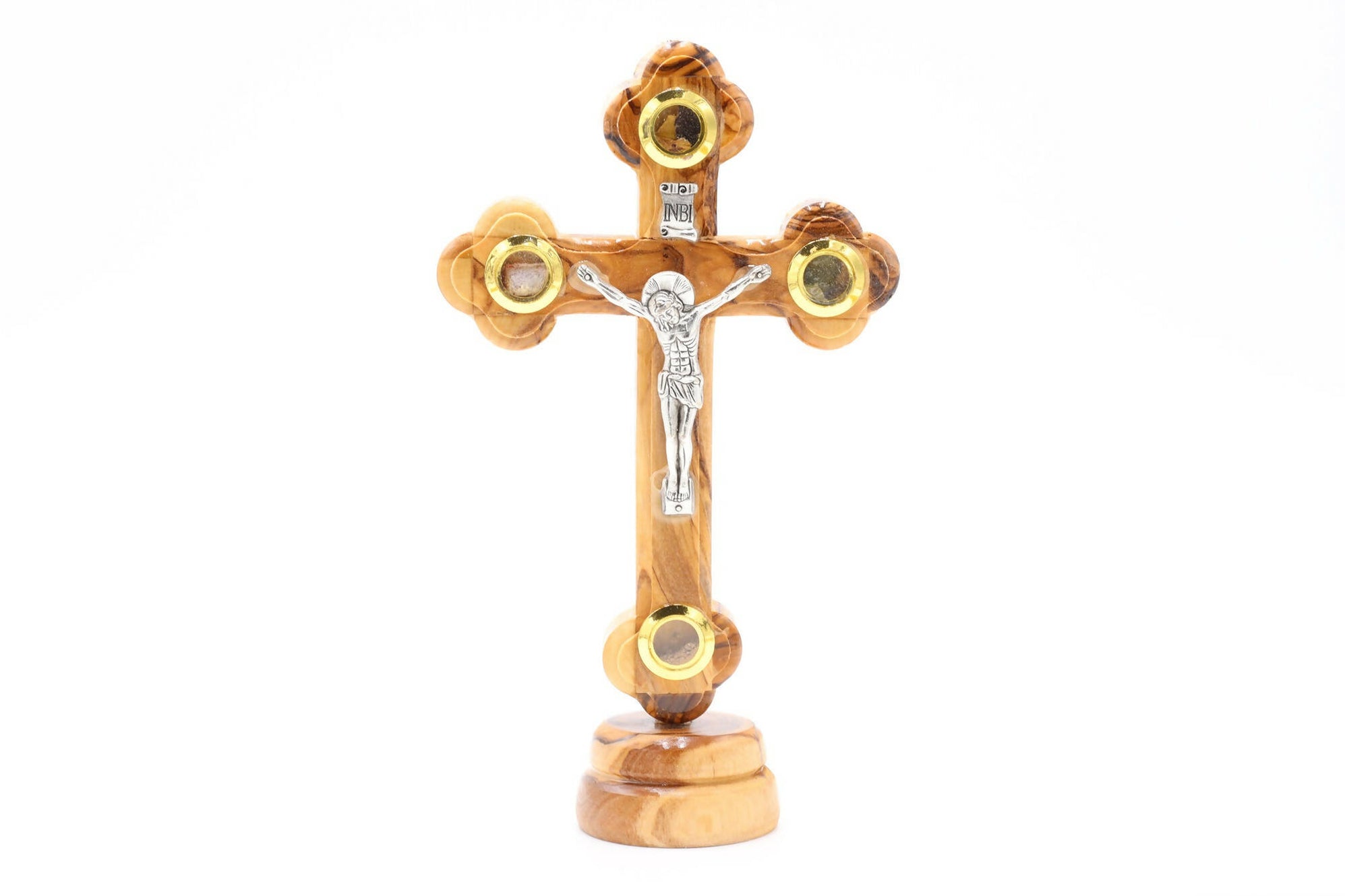 Crucifix Cross With Certificate of Authenticity Hand Made Round Jerusa ...