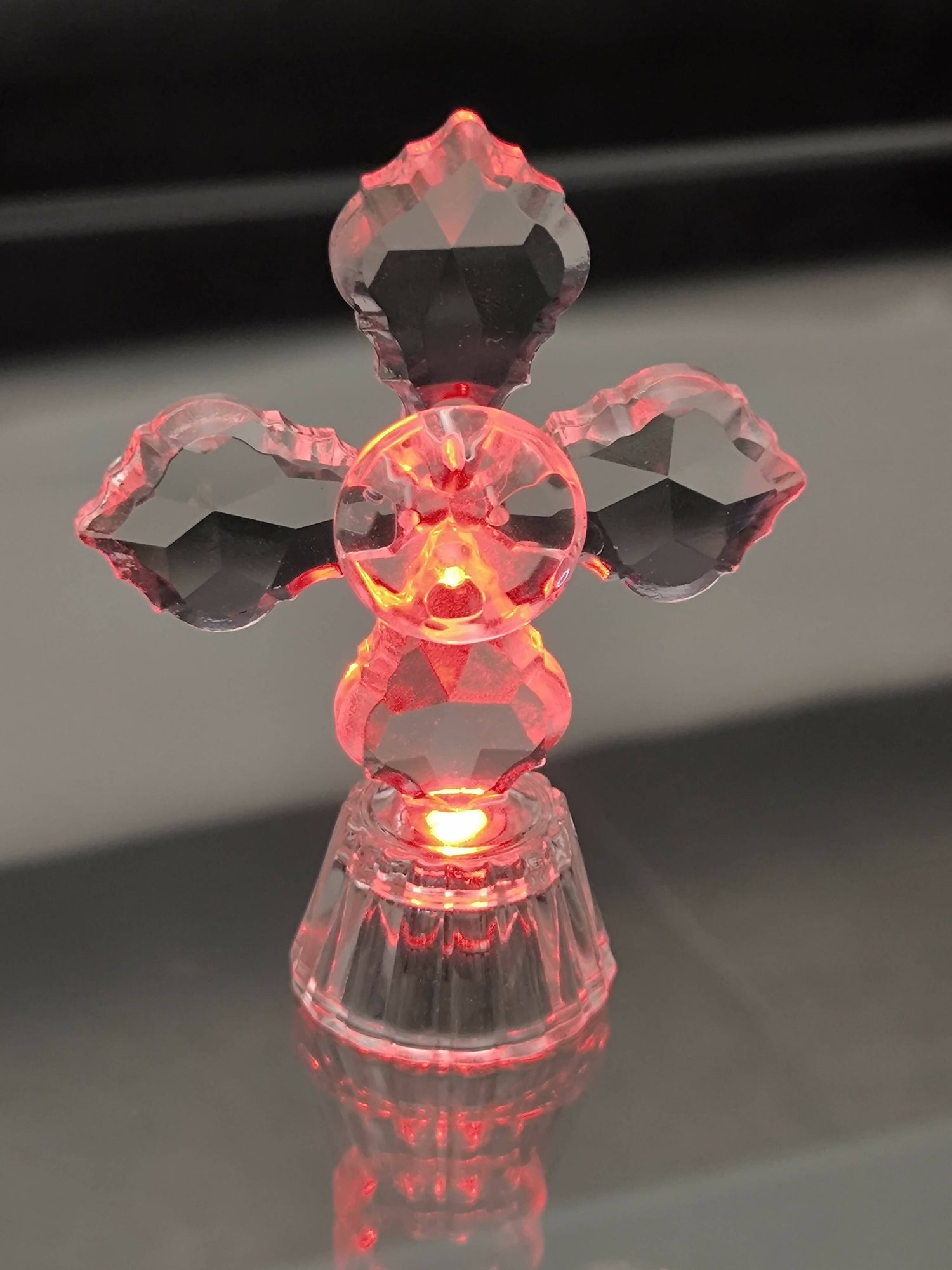 Hidden lighting crystal Jerusalem cross religious crosses glass crysta ...